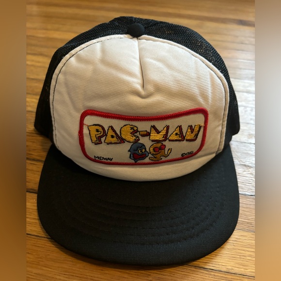 PAC MAN | Accessories | Vintage 981 Pac Man Trucker Hat Super Rare ...